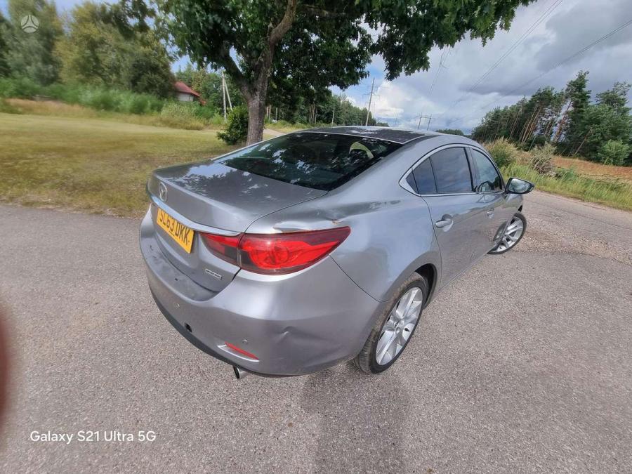 Grey Mazda 6 2014 in Jonava, with an engine capacity of 2.18 L and mileage of 105 thousand km for 2399 €, photo 11 on AUTOMOTO.COM.LV