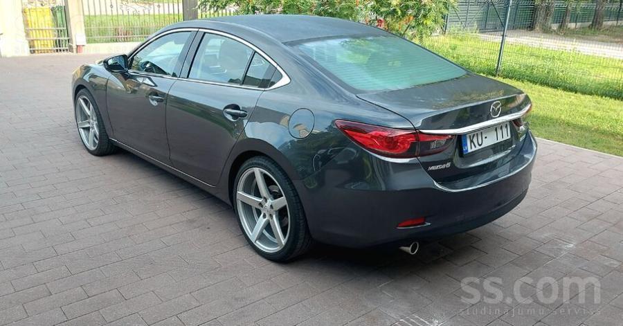 Pelēks Mazda 6 2015 Jelgava, ar dzinēja tilpumu 2.50 L un nobraukumu 192 tūkst. km par 5650 €, foto 4 vietnē AUTOMOTO.COM.LV