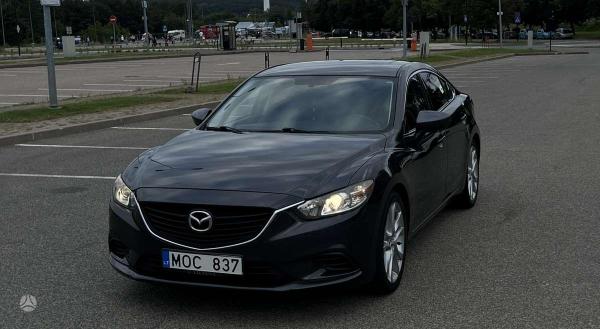 Pelēks Mazda 6 2015 Viļņa, ar dzinēja tilpumu 2.49 L un nobraukumu 220 tūkst. km par 9000 €, foto 1 vietnē AUTOMOTO.COM.LV