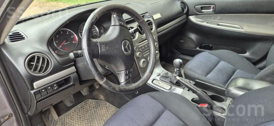 Pelēks Mazda 6 2004 Jēkabpils, ar dzinēja tilpumu 2.00 L un nobraukumu 260 tūkst. km par 800 €, foto 6 vietnē AUTOMOTO.COM.LV