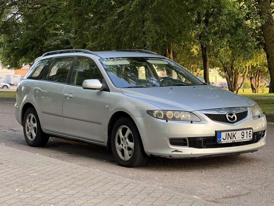 Серый Мазда 6 2007 в Клайпеда, объемом двигателя 2.00 л и пробегом 300 тыс. км за 850 €, фото 1 на AUTOMOTO.COM.LV