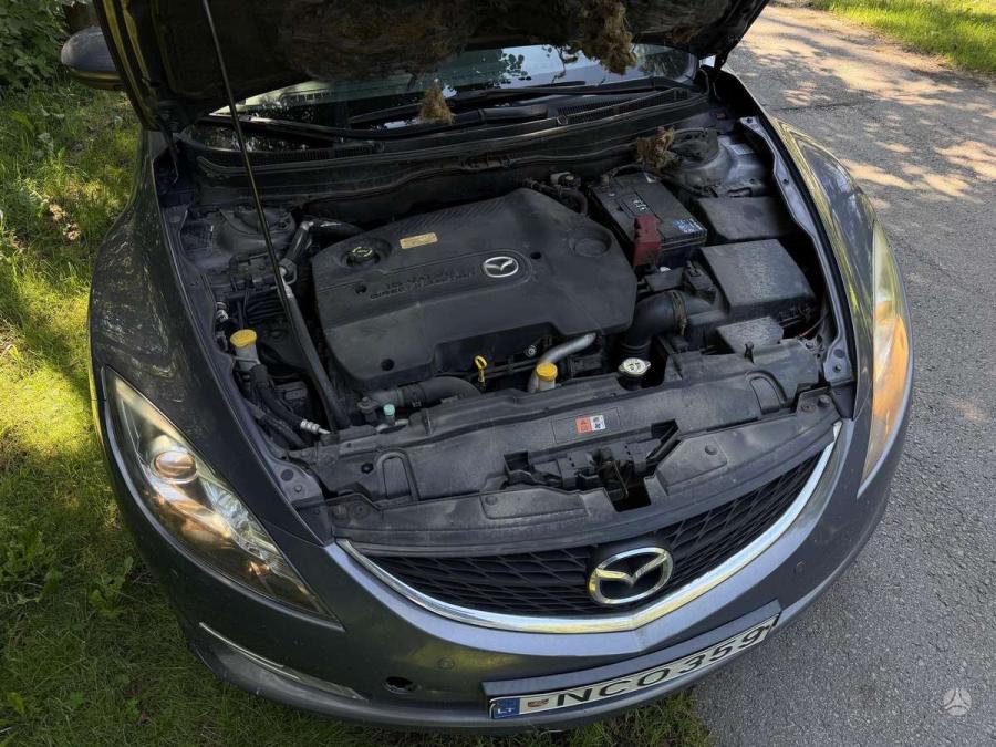 Grey Mazda 6 2008 in Vilnius, with an engine capacity of 2.00 L and mileage of 252 thousand km for 999 €, photo 14 on AUTOMOTO.COM.LV