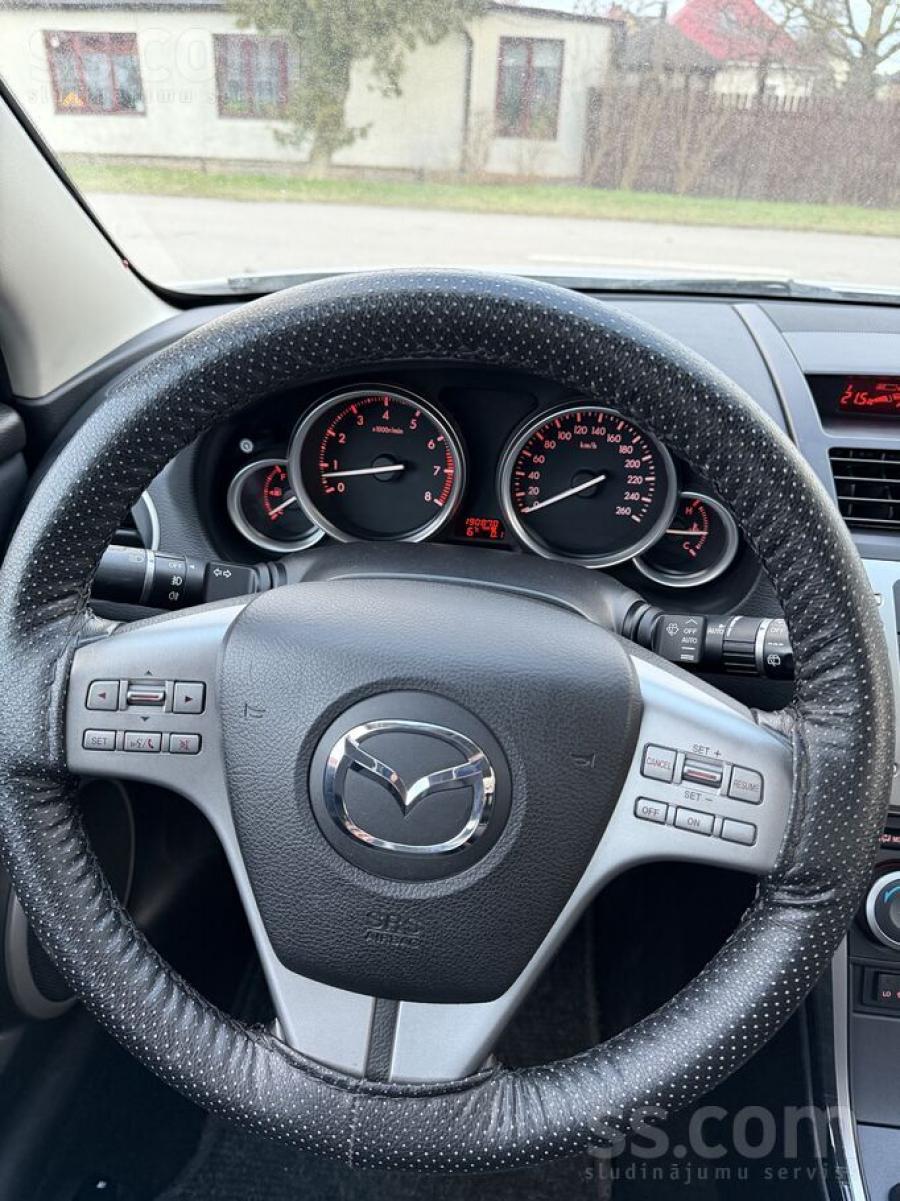 Pelēks Mazda 6 2009 Ventspils, ar dzinēja tilpumu 2.00 L un nobraukumu 190 tūkst. km par 2350 €, foto 12 vietnē AUTOMOTO.COM.LV
