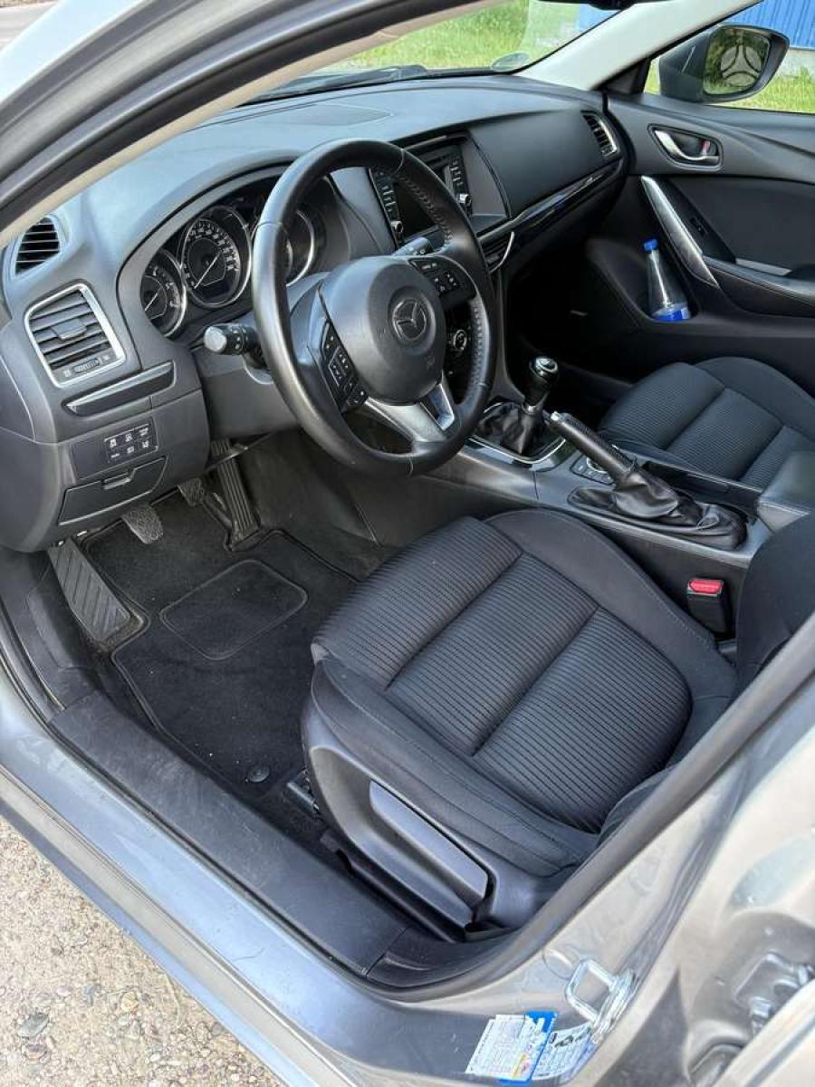 Pelēks Mazda 6 2013 Kauņa, ar dzinēja tilpumu 2.18 L un nobraukumu 218 tūkst. km par 3950 €, foto 11 vietnē AUTOMOTO.COM.LV