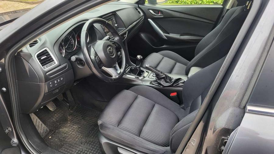 Grey Mazda 6 2013 in Siauliai, with an engine capacity of 2.20 L and mileage of 285 thousand km for 4750 €, photo 13 on AUTOMOTO.COM.LV