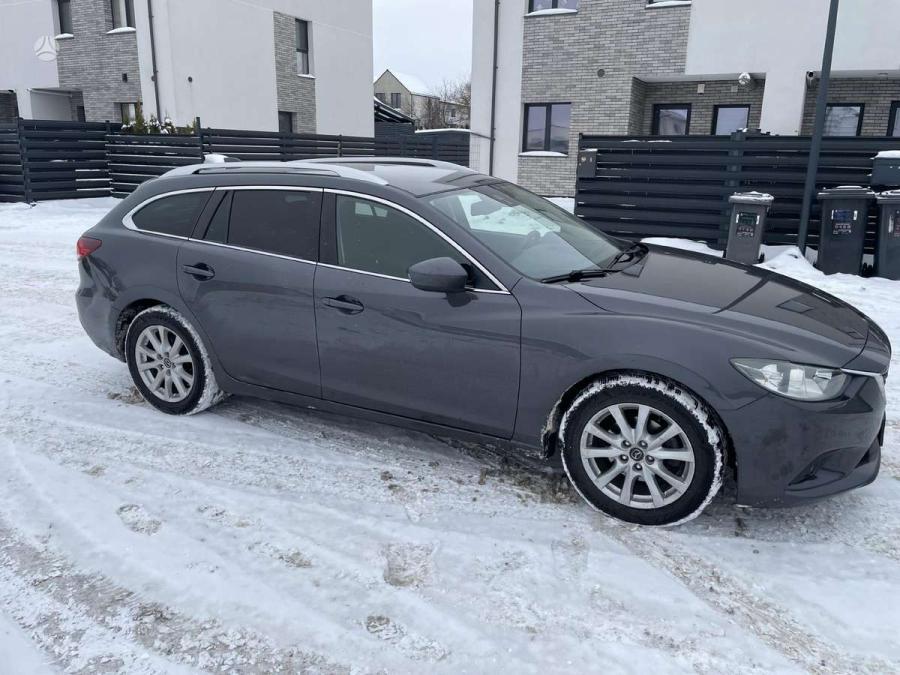 Grey Mazda 6 2014 in Vilnius, with an engine capacity of 2.20 L and mileage of 179 thousand km for 5350 €, photo 5 on AUTOMOTO.COM.LV