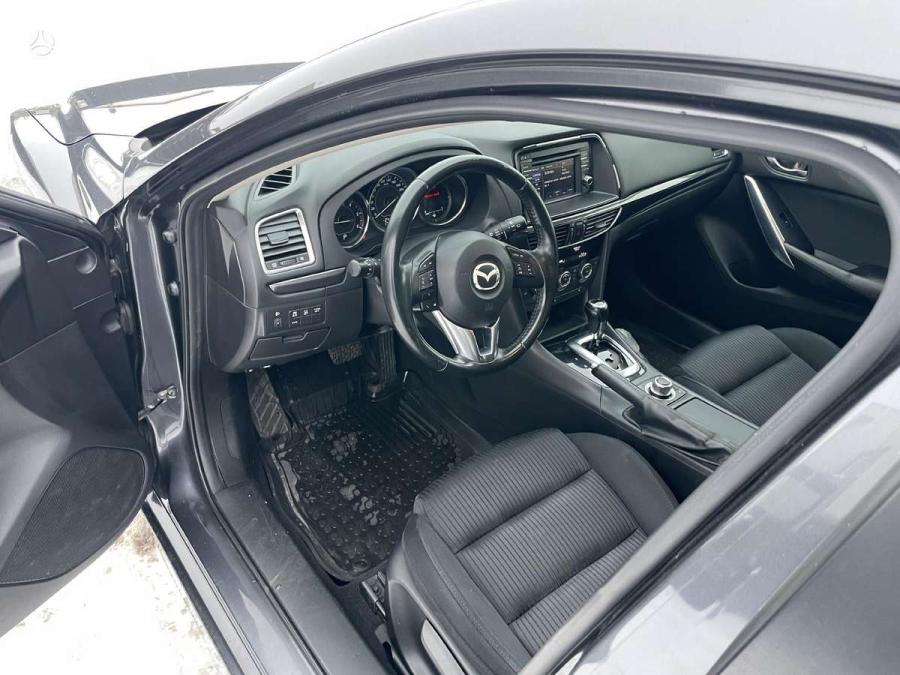Grey Mazda 6 2014 in Vilnius, with an engine capacity of 2.20 L and mileage of 179 thousand km for 5350 €, photo 13 on AUTOMOTO.COM.LV