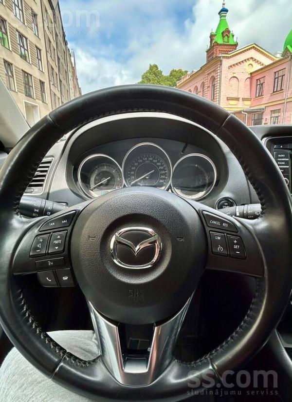 Pelēks Mazda 6 2015 Rīga, ar dzinēja tilpumu 2.20 L un nobraukumu 173 tūkst. km par 6700 €, foto 5 vietnē AUTOMOTO.COM.LV