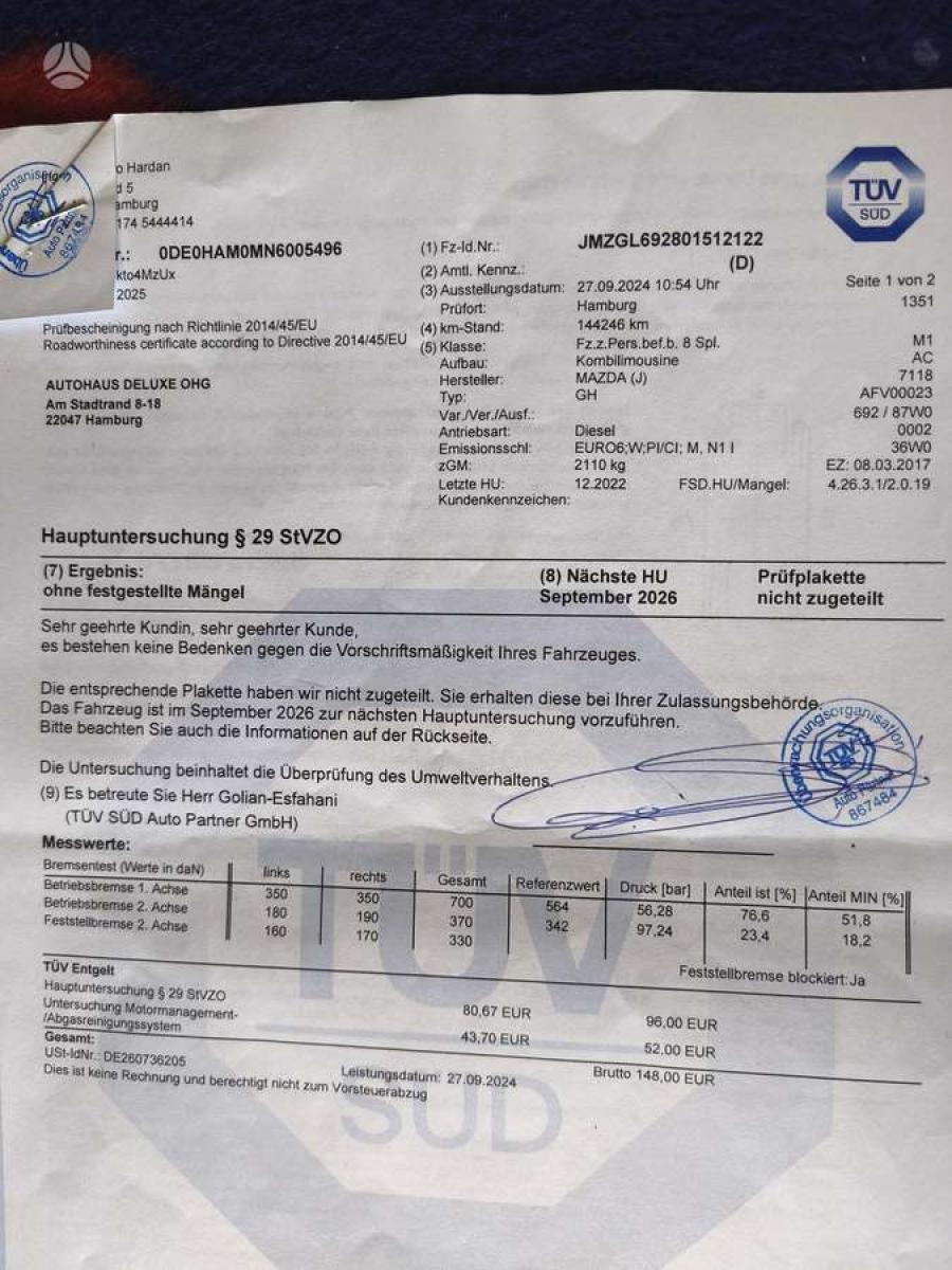 Grey Mazda 6 2017 in Marijampole, with an engine capacity of 2.19 L and mileage of 176 thousand km for 7200 €, photo 28 on AUTOMOTO.COM.LV