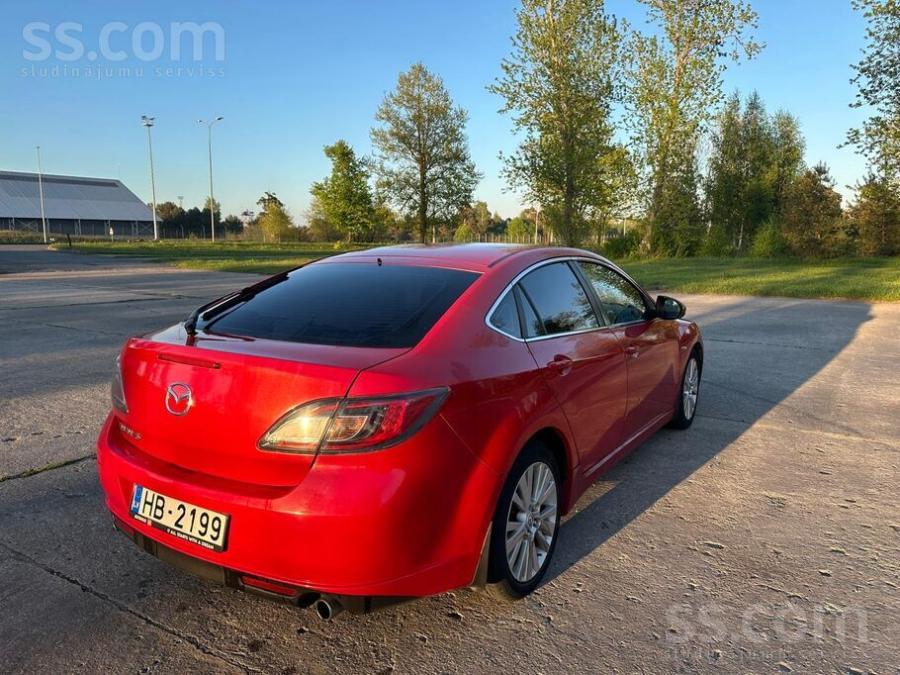 Sarkans Mazda 6 2008 Liepāja, ar dzinēja tilpumu 2.00 L un nobraukumu 340 tūkst. km par 2750 €, foto 4 vietnē AUTOMOTO.COM.LV