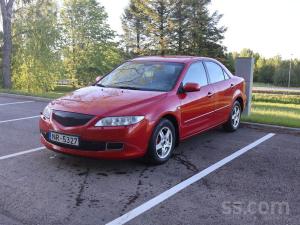 Sarkans Mazda 6 2006 Alūksne, ar dzinēja tilpumu 2.00 L un nobraukumu 212 tūkst. km par 1550 €, foto  vietnē AUTOMOTO.COM.LV