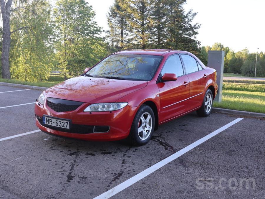 Sarkans Mazda 6 2006 Alūksne, ar dzinēja tilpumu 2.00 L un nobraukumu 212 tūkst. km par 1550 €, foto 1 vietnē AUTOMOTO.COM.LV