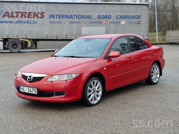 Red Mazda 6 2008 in Valmiera, with an engine capacity of 2.30 L and mileage of 204 thousand km for 1700 €, photo 1 on AUTOMOTO.COM.LV