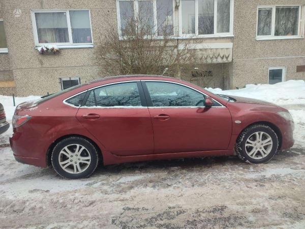Sarkans Mazda 6 2008 Viļņa, ar dzinēja tilpumu 2.00 L un nobraukumu 343 tūkst. km par 2300 €, foto 1 vietnē AUTOMOTO.COM.LV