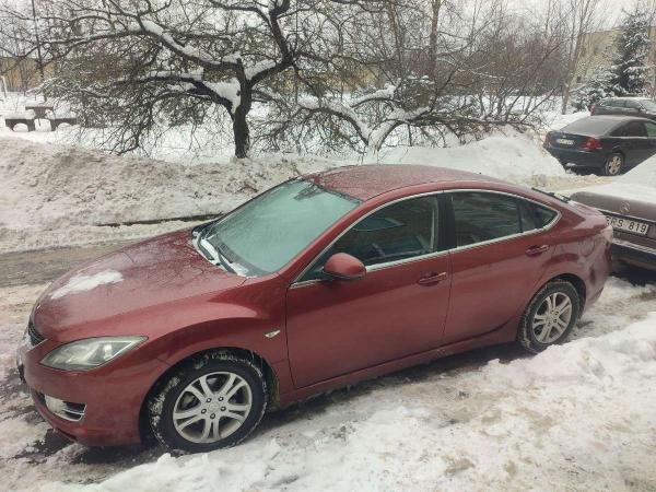 Sarkans Mazda 6 2008 Viļņa, ar dzinēja tilpumu 2.00 L un nobraukumu 343 tūkst. km par 2300 €, foto 3 vietnē AUTOMOTO.COM.LV