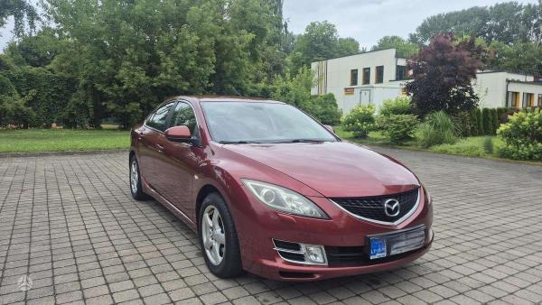 Red Mazda 6 2008 in Klaipeda, with an engine capacity of 1.80 L and mileage of 222 thousand km for 2295 €, photo 1 on AUTOMOTO.COM.LV