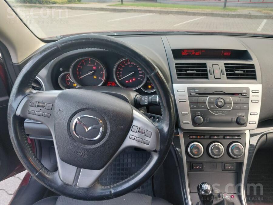 Red Mazda 6 2008 in Riga, with an engine capacity of 2.00 L and mileage of 377 thousand km for 1099 €, photo 6 on AUTOMOTO.COM.LV