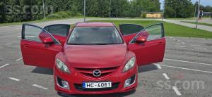 Sarkans Mazda 6 2008 Cēsis, ar dzinēja tilpumu 2.50 L un nobraukumu 255 tūkst. km par 2500 €, foto  vietnē AUTOMOTO.COM.LV
