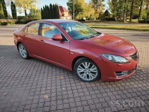 Sarkans Mazda 6 2008 Rēzekne, ar dzinēja tilpumu 2.00 L un nobraukumu 200 tūkst. km par 1200 €, foto  vietnē AUTOMOTO.COM.LV