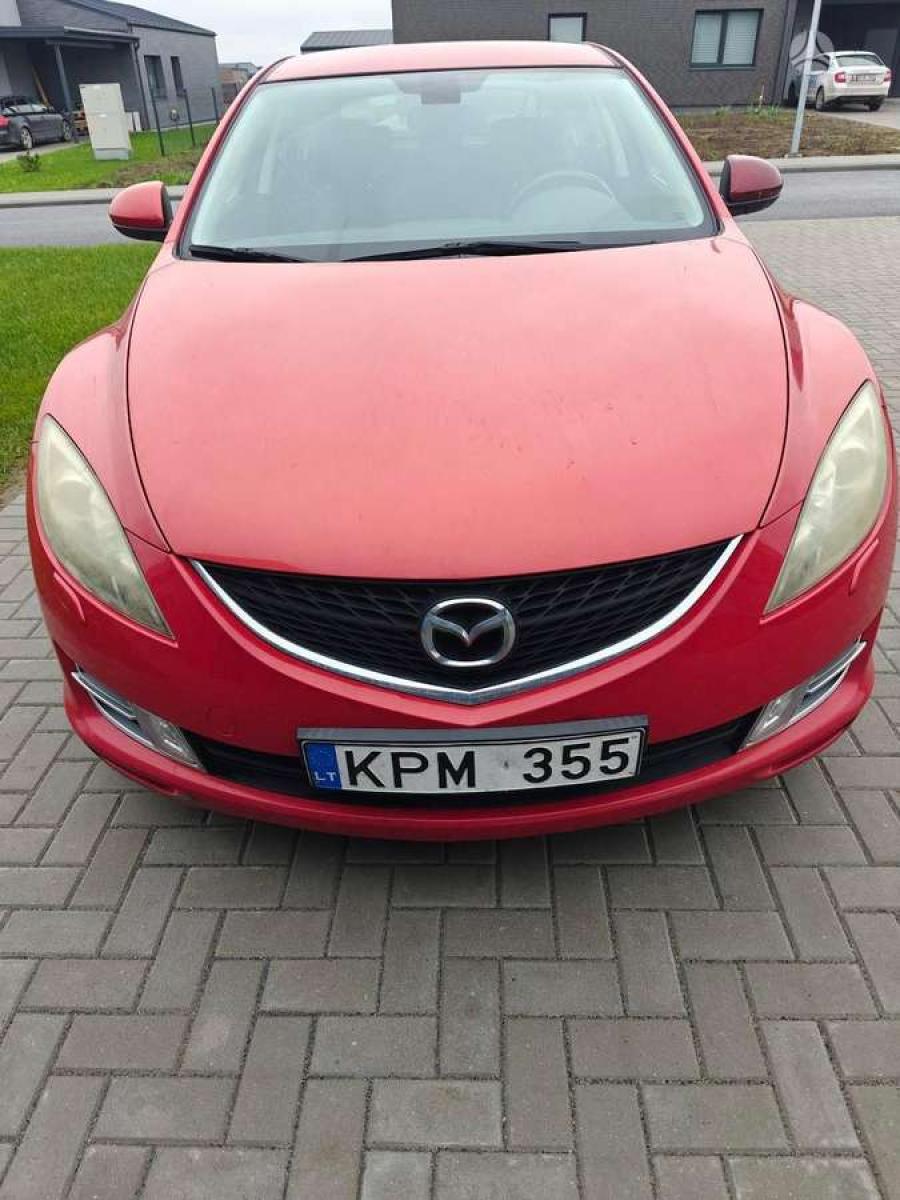 Sarkans Mazda 6 2009 Kauņa, ar dzinēja tilpumu 2.18 L un nobraukumu 239 tūkst. km par 1100 €, foto 1 vietnē AUTOMOTO.COM.LV