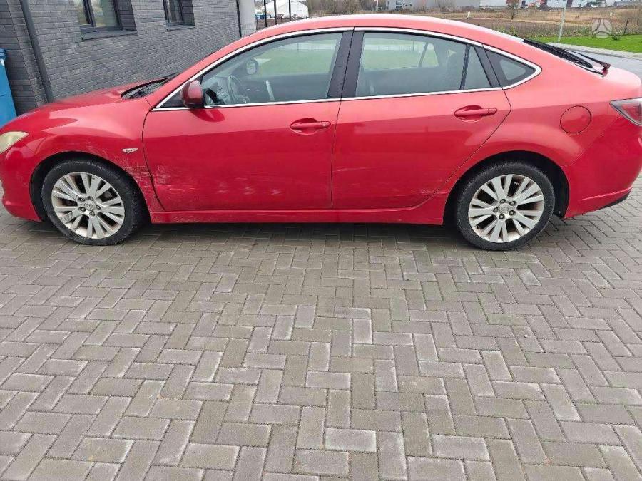 Sarkans Mazda 6 2009 Kauņa, ar dzinēja tilpumu 2.18 L un nobraukumu 239 tūkst. km par 1100 €, foto 3 vietnē AUTOMOTO.COM.LV