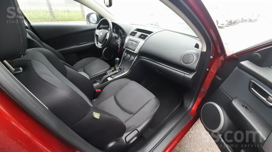 Red Mazda 6 2009 in Riga, with an engine capacity of 1.80 L and mileage of 258 thousand km for 3500 €, photo 13 on AUTOMOTO.COM.LV