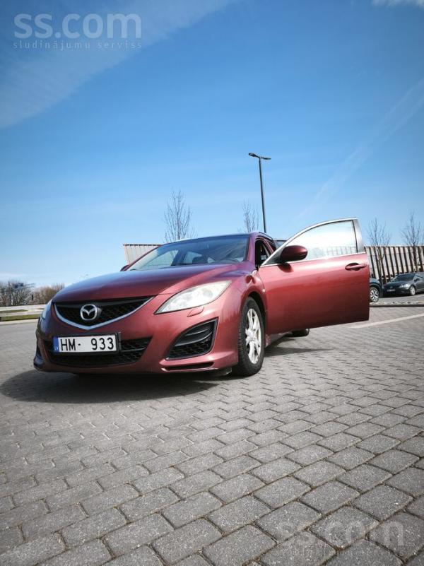 Sarkans Mazda 6 2010 Ventspils, ar dzinēja tilpumu 2.20 L un nobraukumu 230 tūkst. km par 3200 €, foto 4 vietnē AUTOMOTO.COM.LV