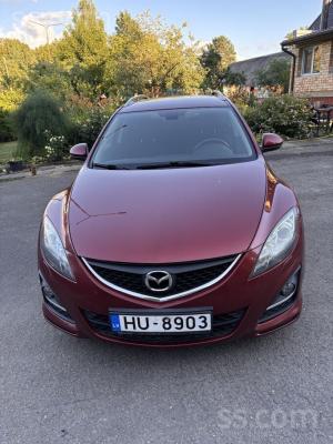 Sarkans Mazda 6 2011 Ogre, ar dzinēja tilpumu 2.00 L un nobraukumu 233 tūkst. km par 3050 €, foto  vietnē AUTOMOTO.COM.LV