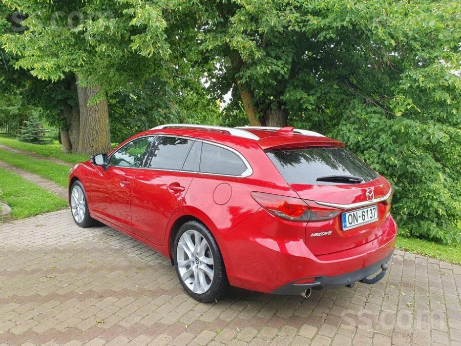 Red Mazda 6 2013 in Bauska, with an engine capacity of 2.20 L and mileage of 212 thousand km for 4950 €, photo 5 on AUTOMOTO.COM.LV