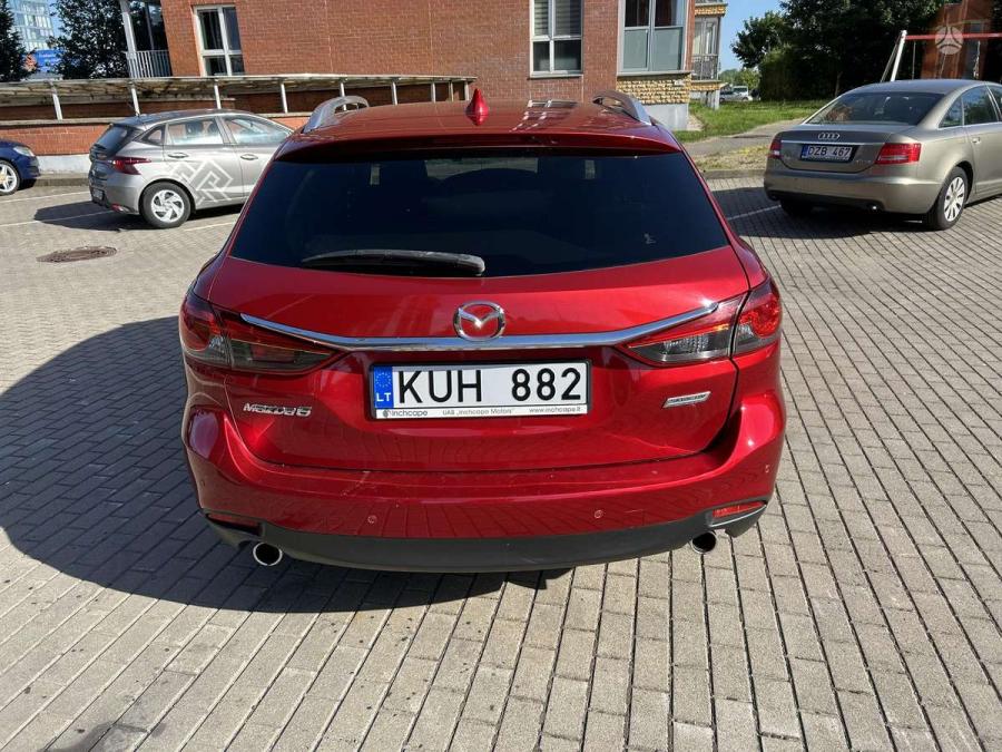 Sarkans Mazda 6 2014 Klaipėda, ar dzinēja tilpumu 2.19 L un nobraukumu 264 tūkst. km par 4899 €, foto 5 vietnē AUTOMOTO.COM.LV