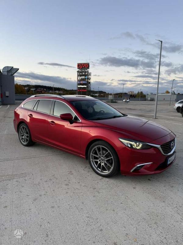 Sarkans Mazda 6 2016 Viļņa, ar dzinēja tilpumu 2.19 L un nobraukumu 224 tūkst. km par 9000 €, foto 9 vietnē AUTOMOTO.COM.LV