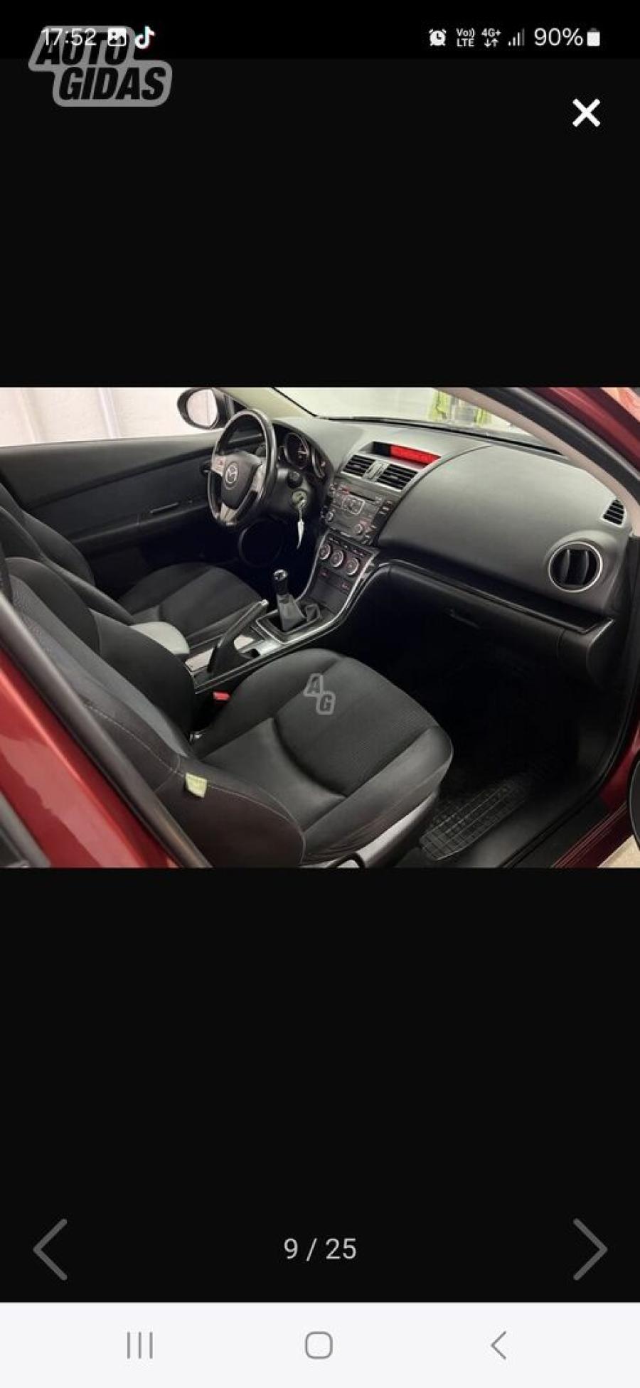 Mazda 6 2010 Panevēža, ar dzinēja tilpumu 2.00 L un nobraukumu 260 tūkst. km par 1650 €, foto 4 vietnē AUTOMOTO.COM.LV