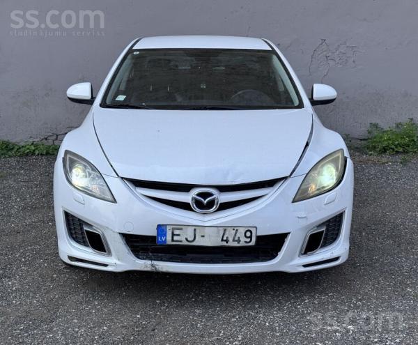 White Mazda 6 2008 in Riga, with an engine capacity of 2.50 L and mileage of 370 thousand km for 990 €, photo 5 on AUTOMOTO.COM.LV