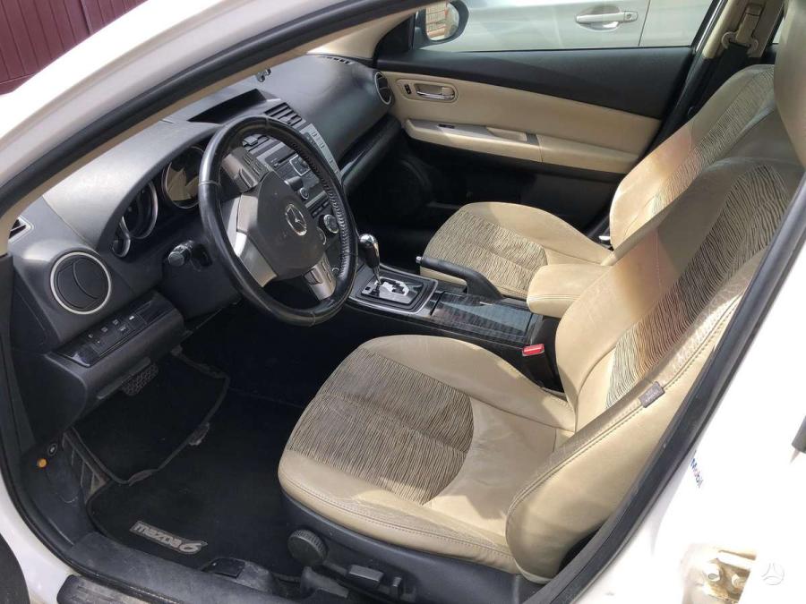 Balts Mazda 6 2010 Klaipėda, ar dzinēja tilpumu 2.49 L un nobraukumu 178 tūkst. km par 1850 €, foto 7 vietnē AUTOMOTO.COM.LV