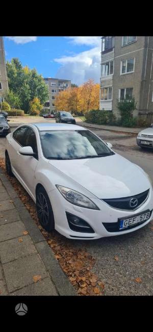 Balts Mazda 6 2011 Viļņa, ar dzinēja tilpumu 2.00 L un nobraukumu 196 tūkst. km par 4200 €, foto  vietnē AUTOMOTO.COM.LV