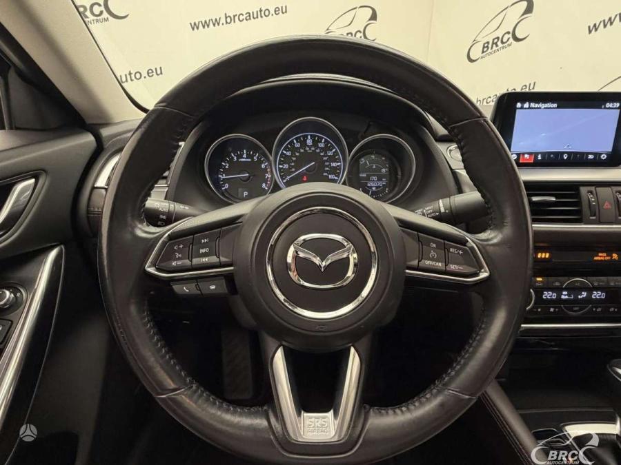 White Mazda 6 2017 in Vilnius, with an engine capacity of 2.49 L and mileage of 126 thousand km for 8900 €, photo 32 on AUTOMOTO.COM.LV