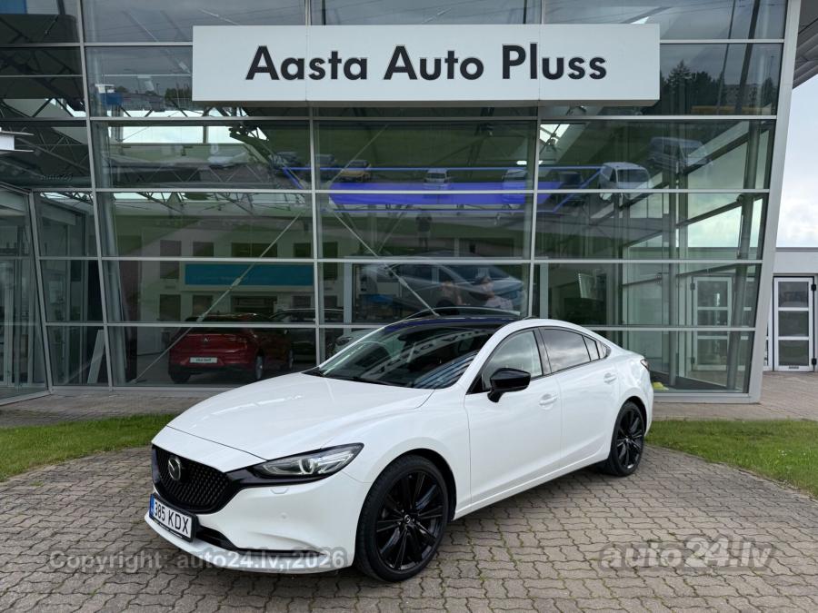 White Mazda 6 2021 in Tartu, with an engine capacity of 2.50 L and mileage of 51 thousand km for 24990 €, photo 1 on AUTOMOTO.COM.LV
