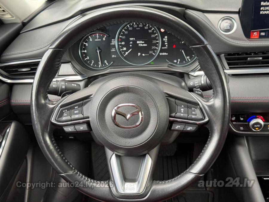White Mazda 6 2021 in Tartu, with an engine capacity of 2.50 L and mileage of 51 thousand km for 24990 €, photo 14 on AUTOMOTO.COM.LV