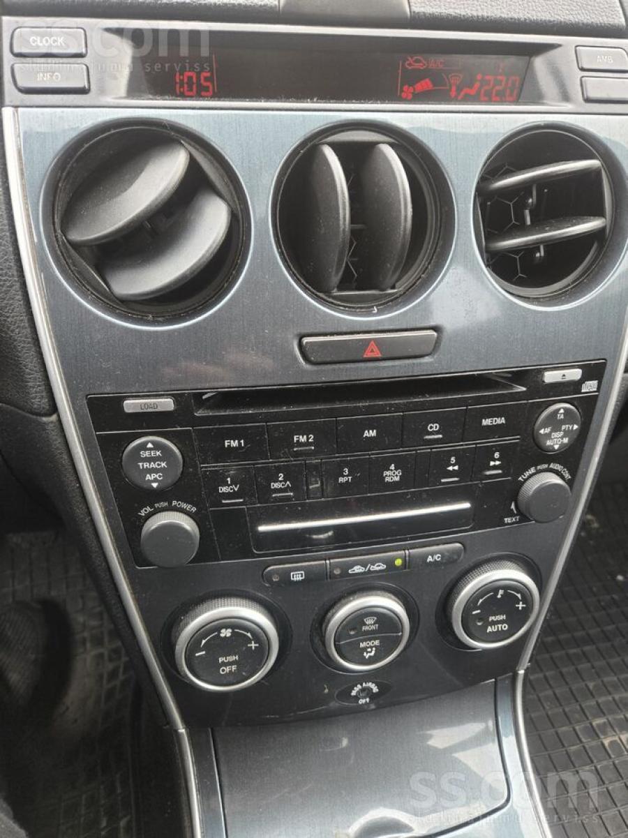 White Mazda 6 2007 in Riga, with an engine capacity of 2.00 L and mileage of 257 thousand km for 700 €, photo 5 on AUTOMOTO.COM.LV