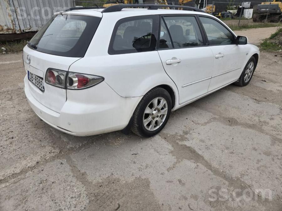 White Mazda 6 2007 in Riga, with an engine capacity of 2.00 L and mileage of 257 thousand km for 700 €, photo 9 on AUTOMOTO.COM.LV