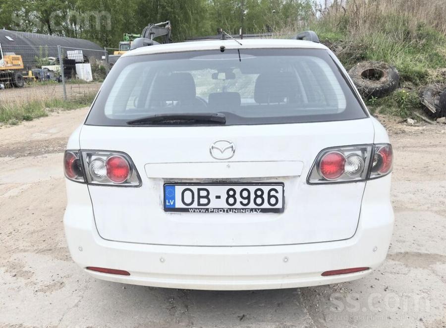White Mazda 6 2007 in Riga, with an engine capacity of 2.00 L and mileage of 257 thousand km for 700 €, photo 10 on AUTOMOTO.COM.LV