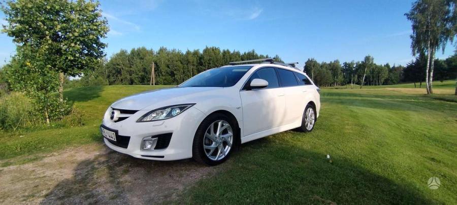 White Mazda 6 2008 in Vilnius, with an engine capacity of 2.00 L and mileage of 260 thousand km for 3850 €, photo 7 on AUTOMOTO.COM.LV