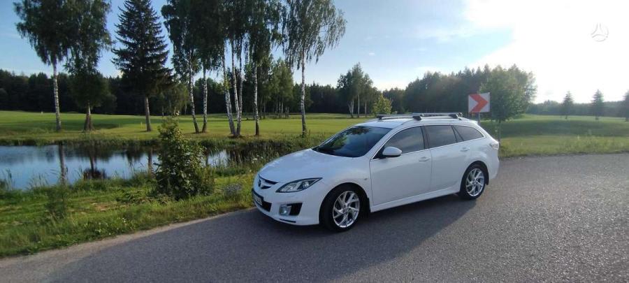 White Mazda 6 2008 in Vilnius, with an engine capacity of 2.00 L and mileage of 260 thousand km for 3850 €, photo 9 on AUTOMOTO.COM.LV