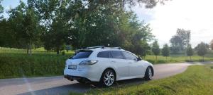 White Mazda 6 2008 in Vilnius, with an engine capacity of 2.00 L and mileage of 260 thousand km for 3850 €, photo 11 on AUTOMOTO.COM.LV