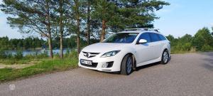 White Mazda 6 2008 in Vilnius, with an engine capacity of 2.00 L and mileage of 260 thousand km for 3850 €, photo 13 on AUTOMOTO.COM.LV