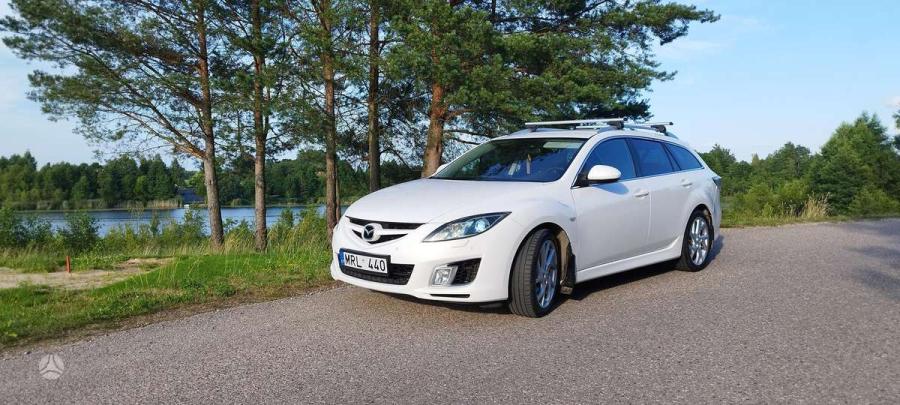 White Mazda 6 2008 in Vilnius, with an engine capacity of 2.00 L and mileage of 260 thousand km for 3850 €, photo 13 on AUTOMOTO.COM.LV