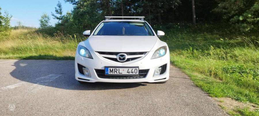 White Mazda 6 2008 in Vilnius, with an engine capacity of 2.00 L and mileage of 260 thousand km for 3850 €, photo 21 on AUTOMOTO.COM.LV