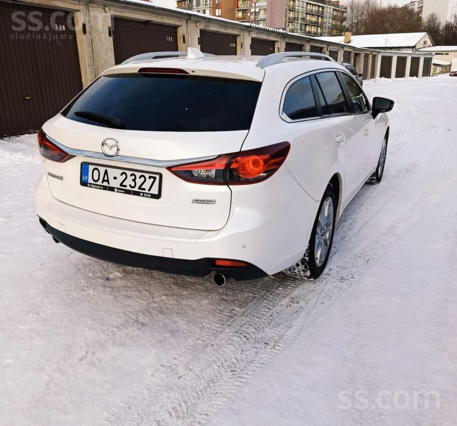 White Mazda 6 2013 in Riga, with an engine capacity of 2.20 L and mileage of 230 thousand km for 7300 €, photo 5 on AUTOMOTO.COM.LV