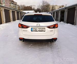 White Mazda 6 2013 in Riga, with an engine capacity of 2.20 L and mileage of 230 thousand km for 7300 €, photo 6 on AUTOMOTO.COM.LV