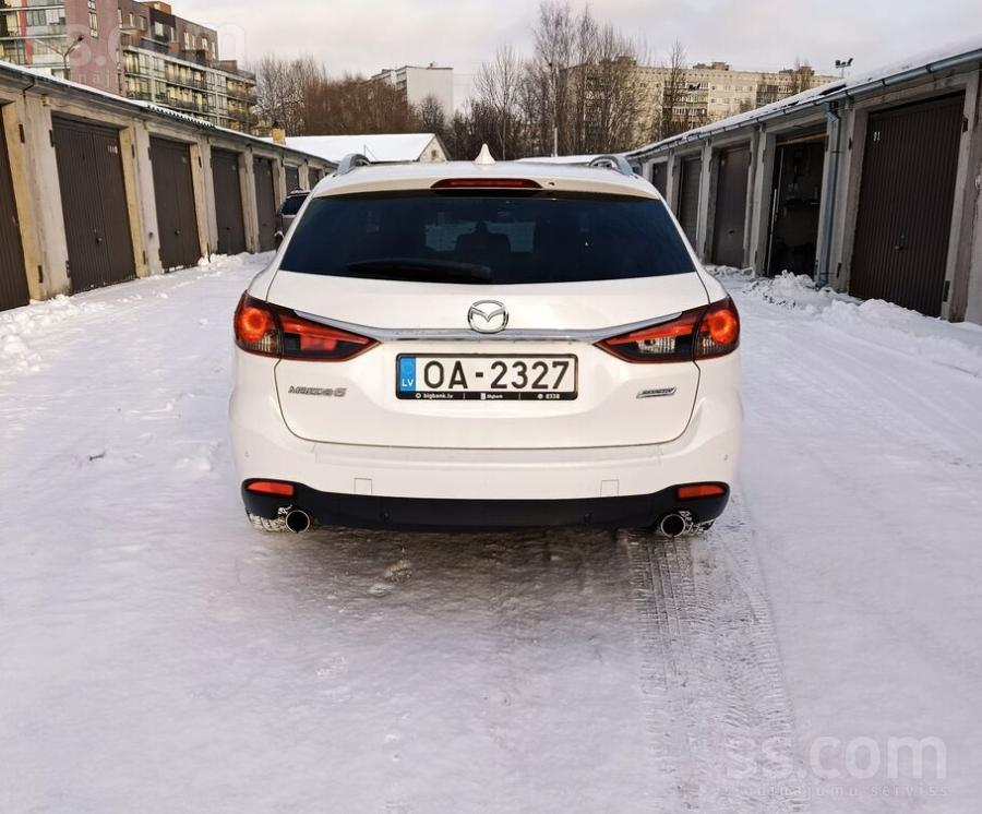 White Mazda 6 2013 in Riga, with an engine capacity of 2.20 L and mileage of 230 thousand km for 7300 €, photo 6 on AUTOMOTO.COM.LV